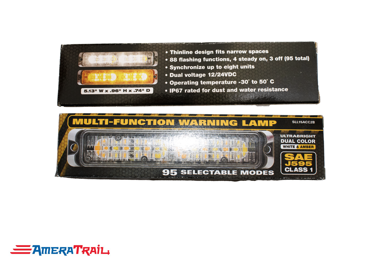 4 1/2" x1" LED Multi-Functional Amber/White Warning Lamp — AmeraTrail Parts
