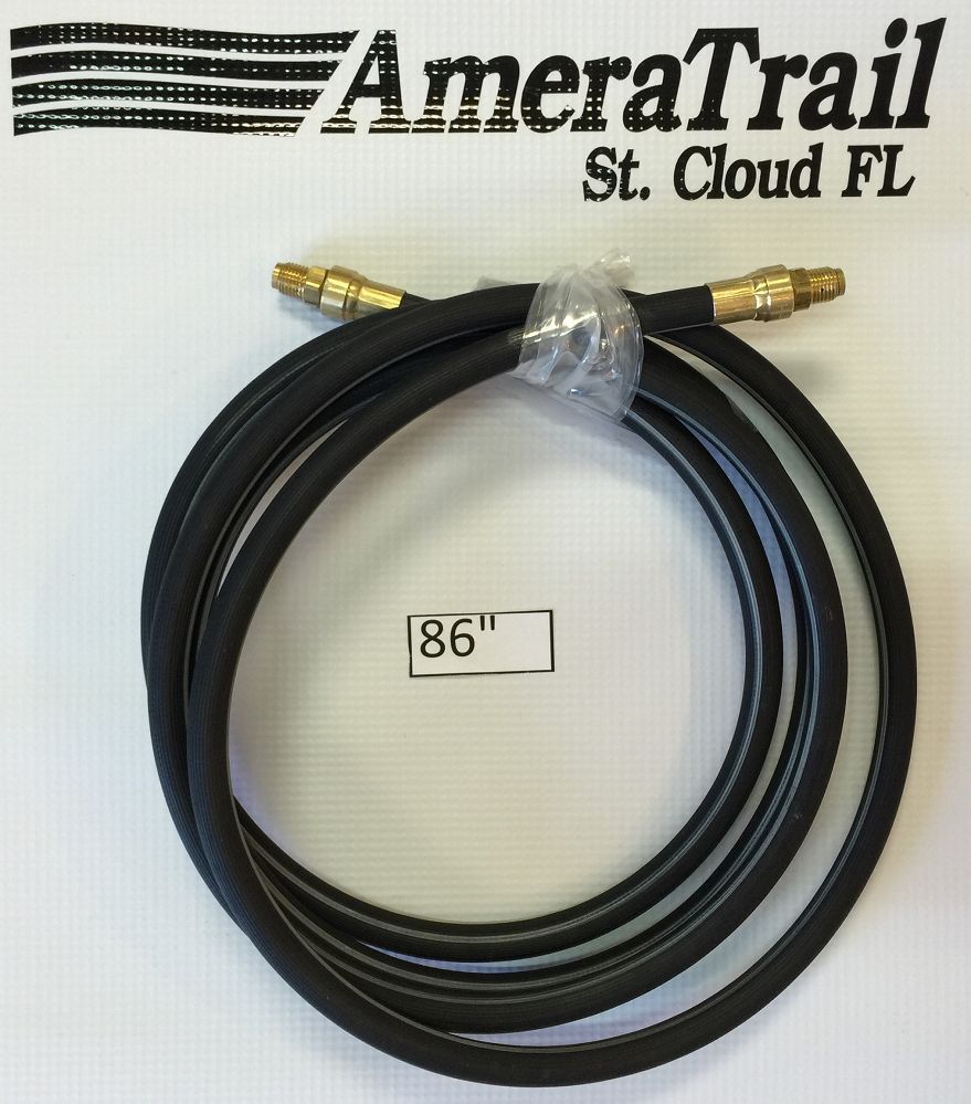 86" Brake Line, 1/8" ID 3/16" Brass Male Fittings w/ Stainless Flares ...