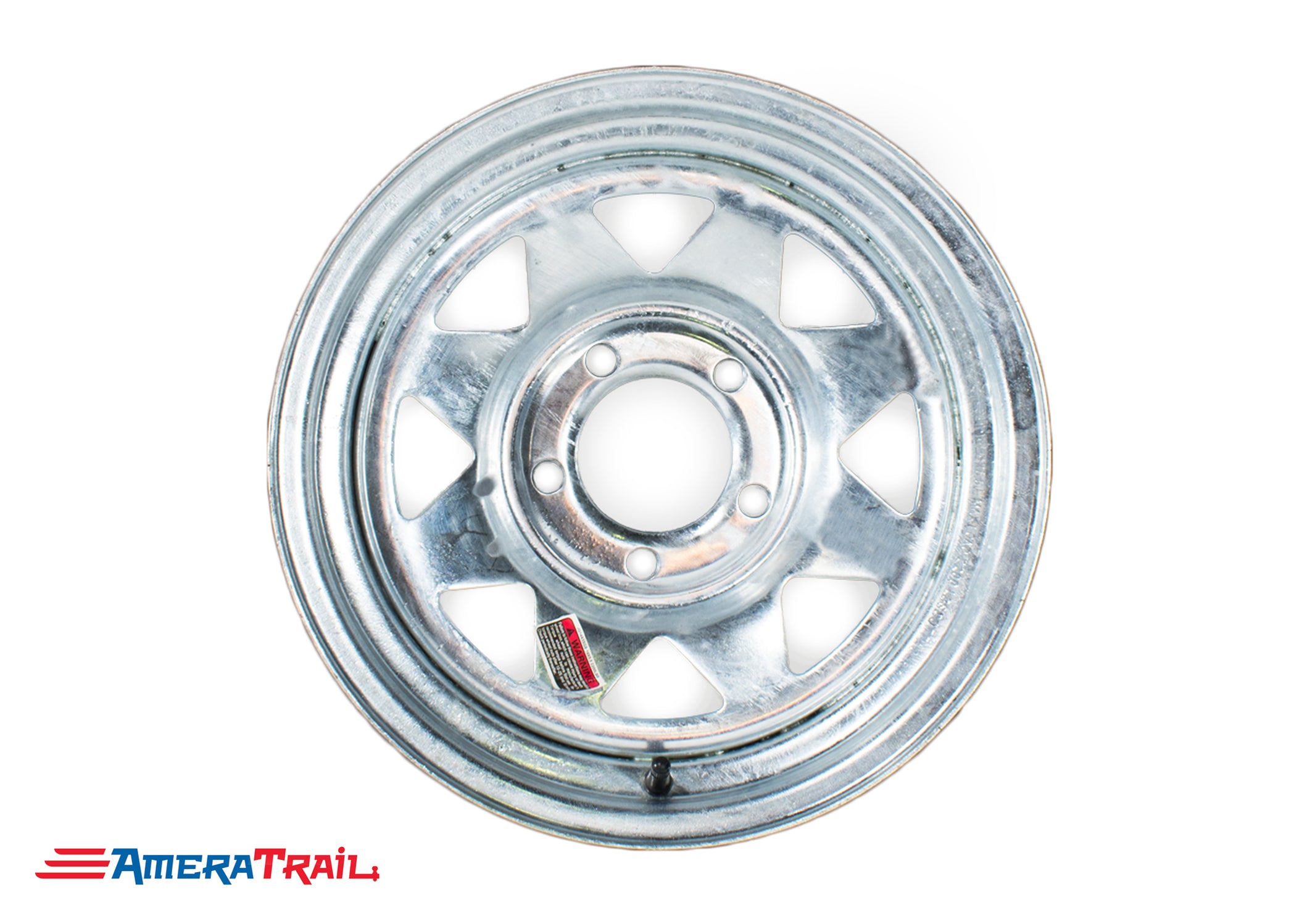 14" 5 Lug Galvanized Trailer Rim - 5 on 4.5" Lug Pattern — AmeraTrail Parts