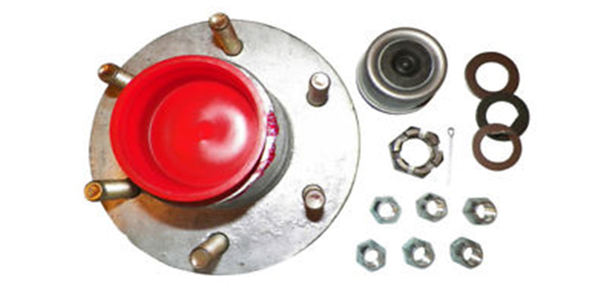 6 Lug Complete Hub Kit for 5200LB Axles, Fully Greased, 6 on 5.5 Lug P ...